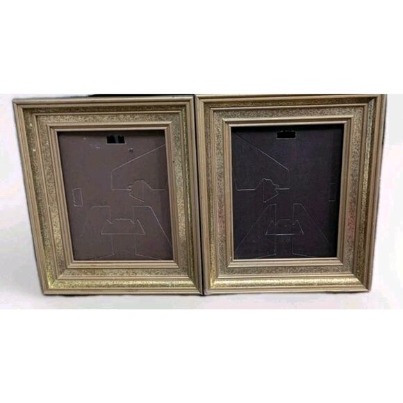 Unbranded | Accents | Brushed Gold Two Tone Carved Wood Beveled Picture ...
